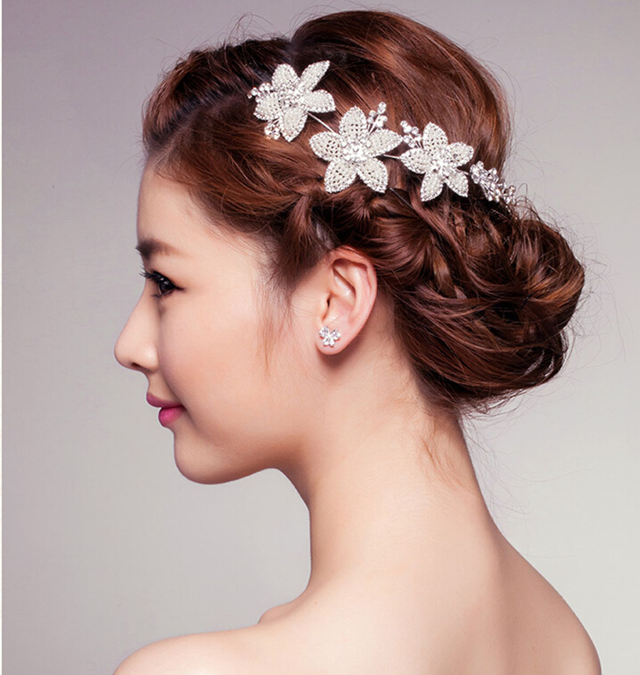 Wedding Jewelry Rhinestone Crystal Hair Applique Tiara Bridal Wedding